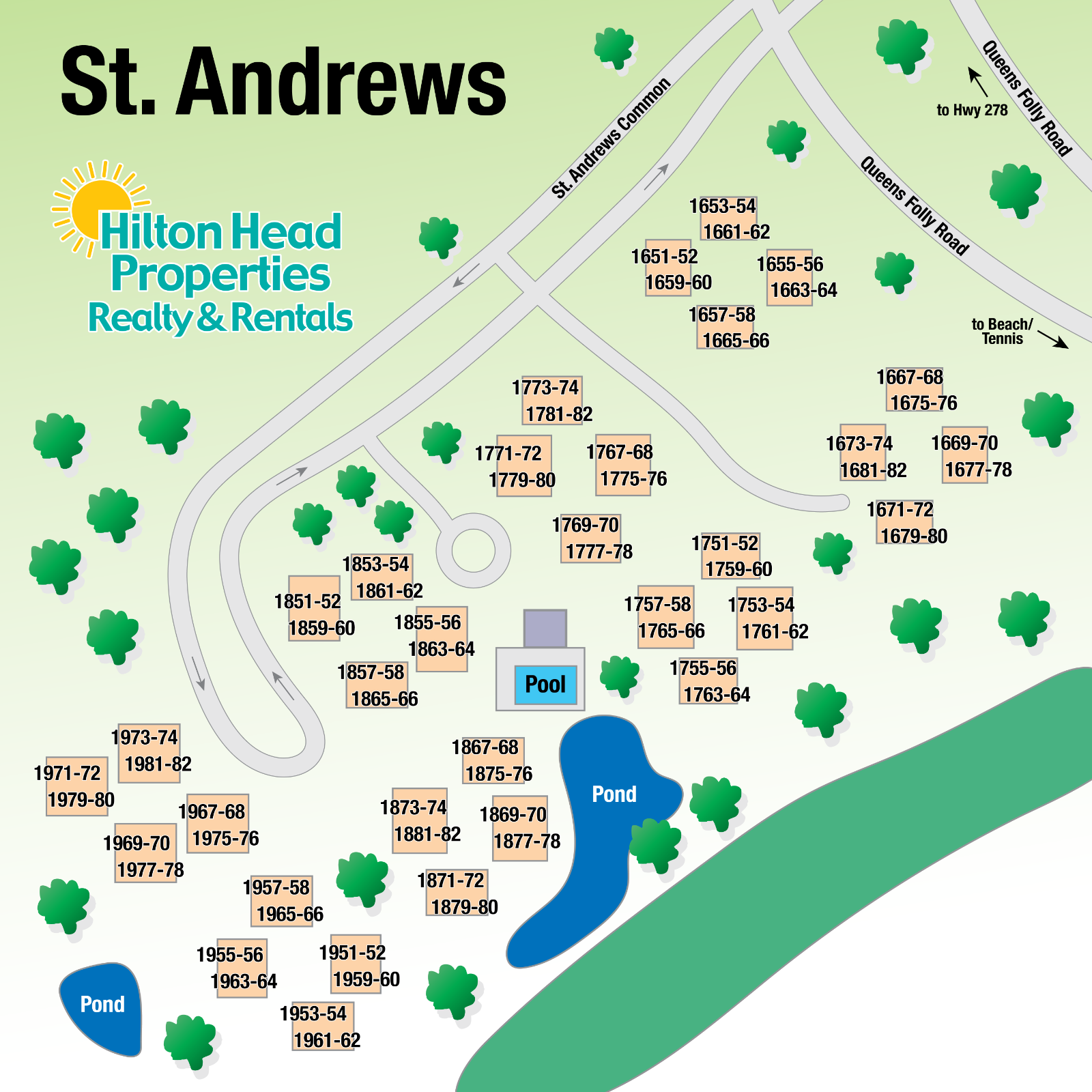 St. Andrews Commons Map | Palmetto Dunes